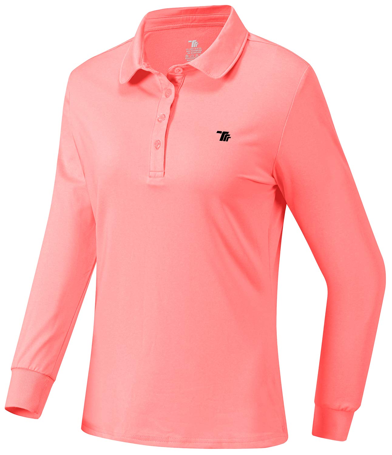 MoFiz Shirts for Women Long Sleeves Solid Golf T Shirts Running Hiking Shirts Shiny Green Medium