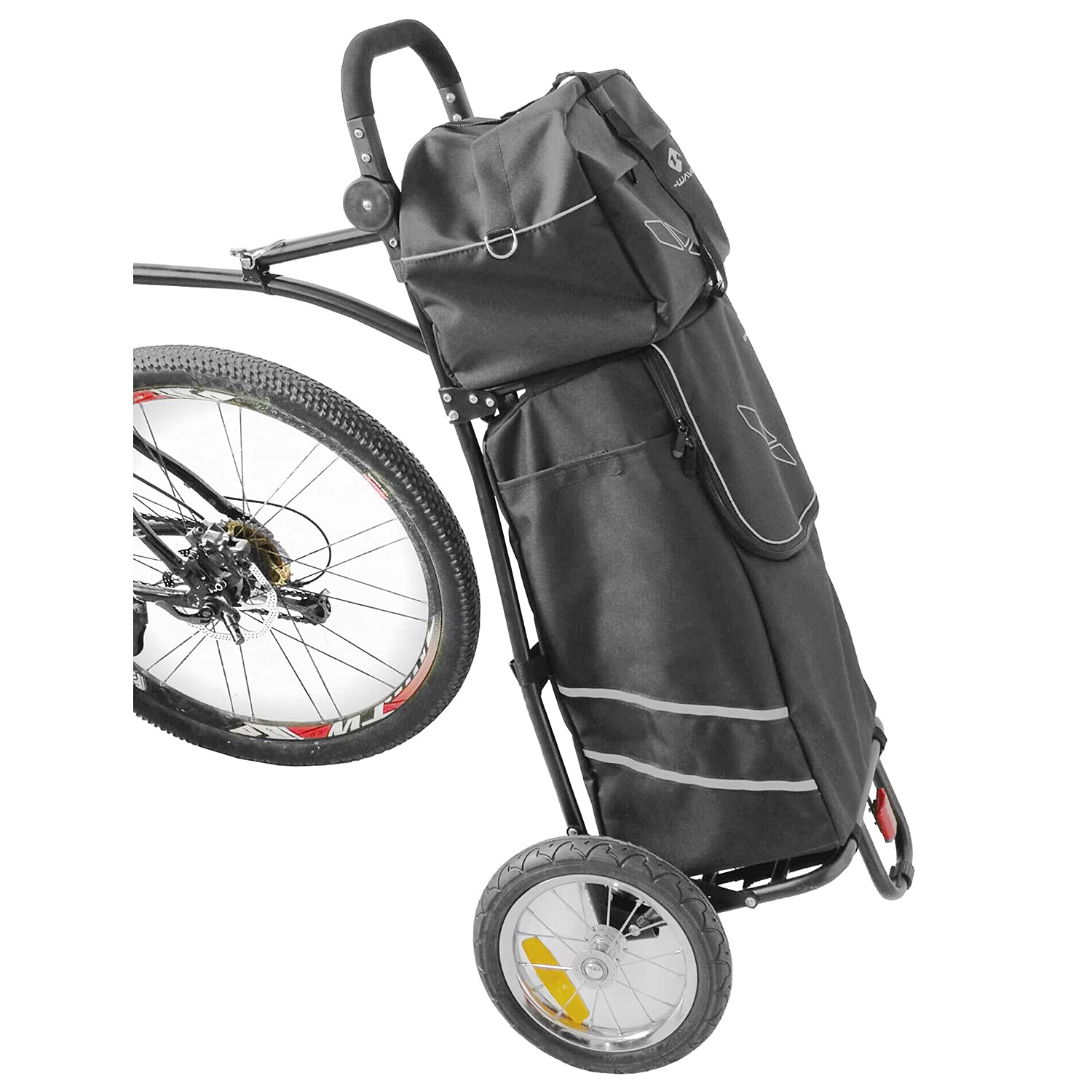 M-Wave Unisex – Adult's Stalwart 2 Shopping Bicycle Trailer, Black, 125 x 56 x 90 cm