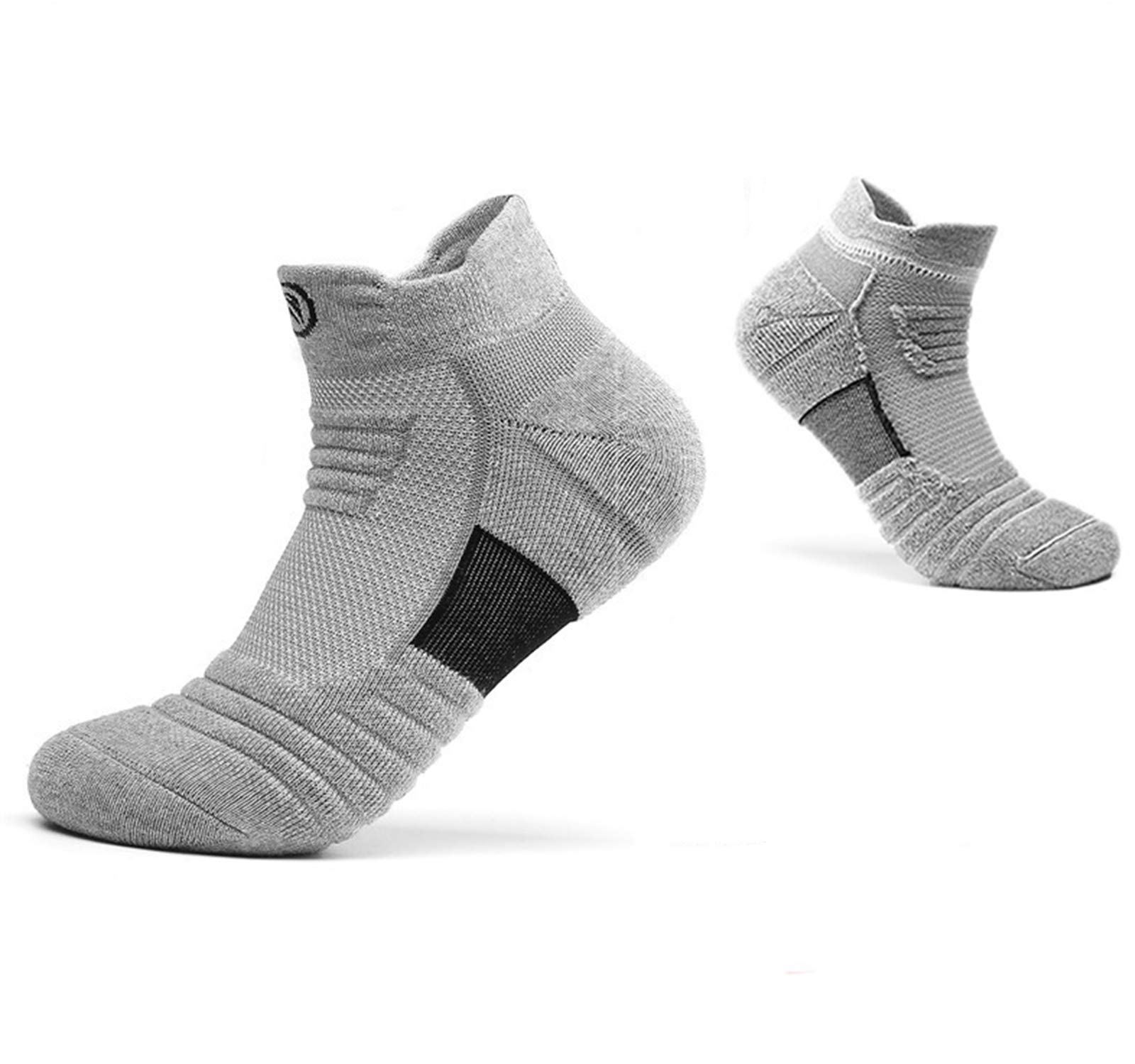 MAAMPU 6 Pairs Running Socks/Hiking Cushion Socks,Breathable Athletic Socks Thick Cushion Socks-White(short)-Medium