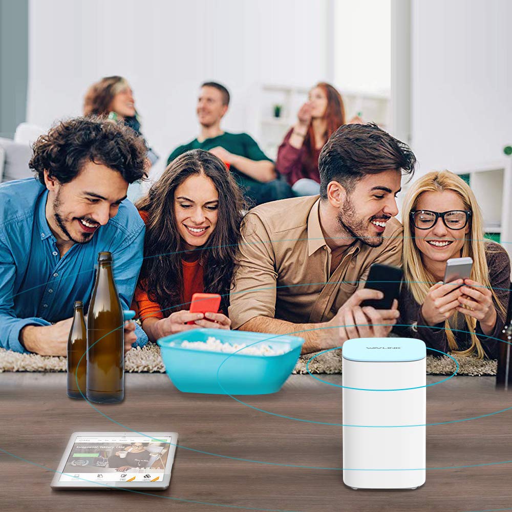 WAVLINK Mesh WiFi System Tri-Band WiFi Router Covers Up to 5,000 sq.ft, Speed up to 3Gbps, Wavlink Mesh with 6 Ethernet Ports