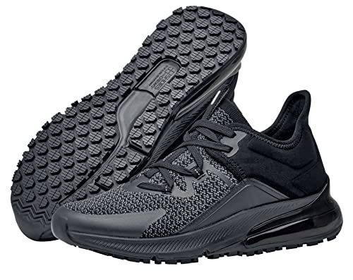 Shoes for Crews Gia, Women's Slip Resistant Work Shoes, Black, Size 7