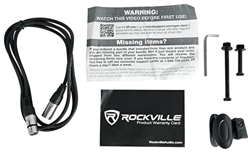 Rockville ROGAN STAND Pro Boom Arm Mic Stand with Fixed Mount+Desk Stand+Cable