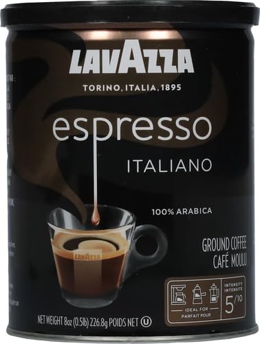 Lavazza Caffe Espresso Ground Coffee Blend, Medium Roast, 8 oz