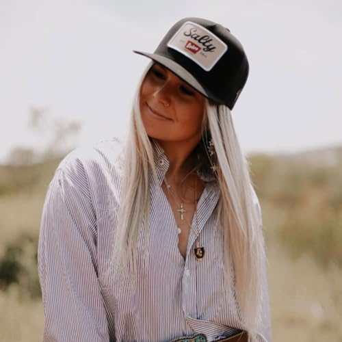 Salty Rodeo OG Hat - Tall Crown Black Yupoong Snapback Western Wear Snapback - One Size Fits Most