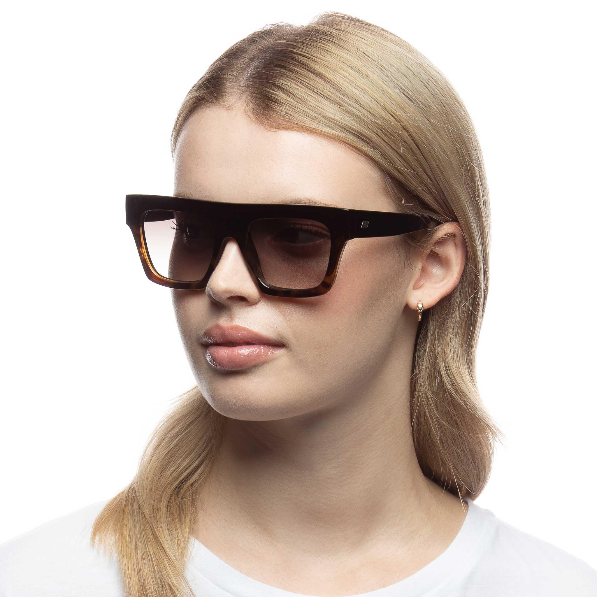 Le Specs Women's Sub Dimension Sunglasses, Black Tortoise/Khaki, One Size