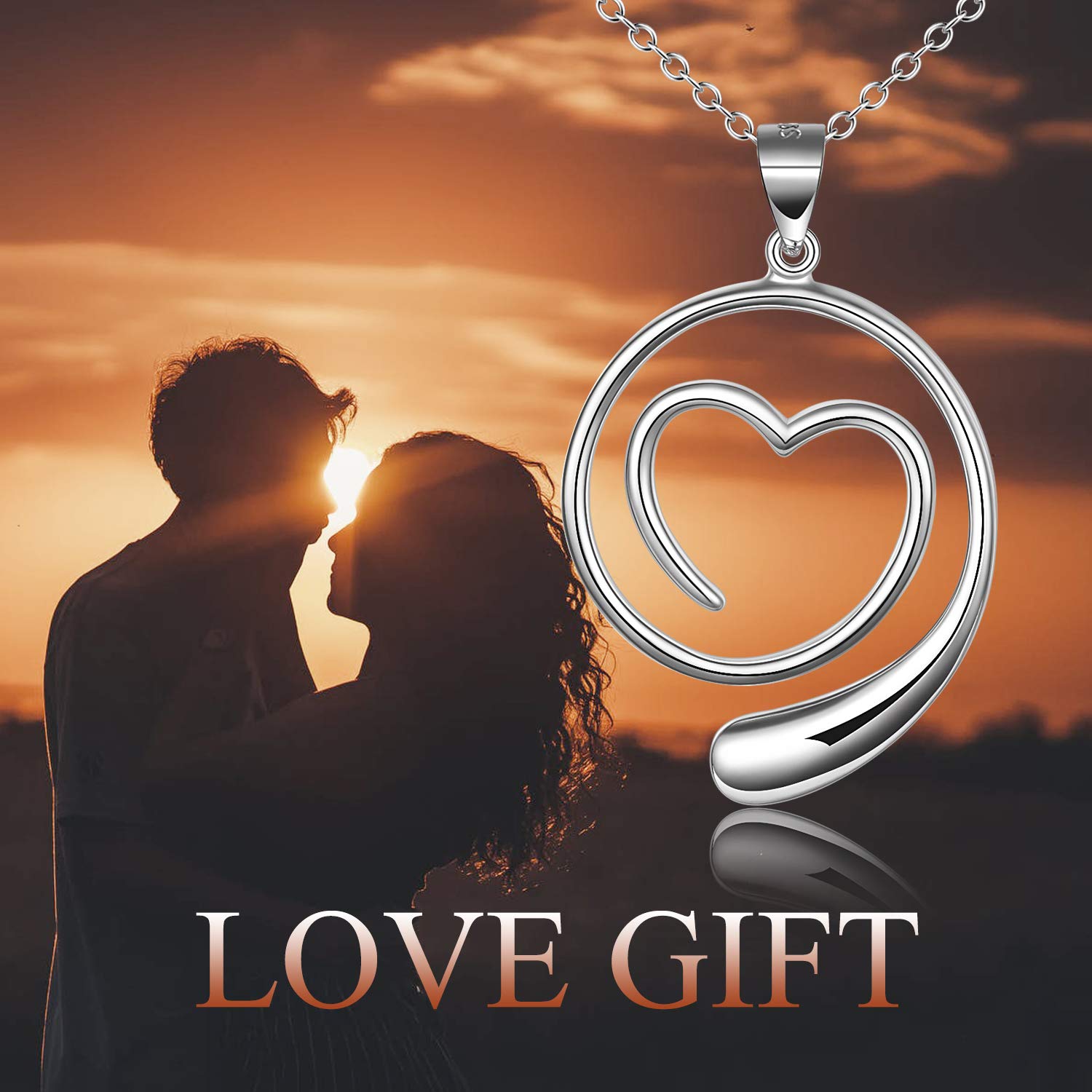Ring Holder Necklace 925 Sterling Silver Wedding Engagement Ring Keeper Necklace for Women Birthday Gift for Wife