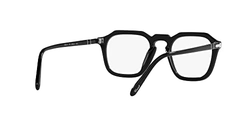 Persol PO3292V Square Prescription Eyewear Frames, Black/Demo Lens, 46 mm