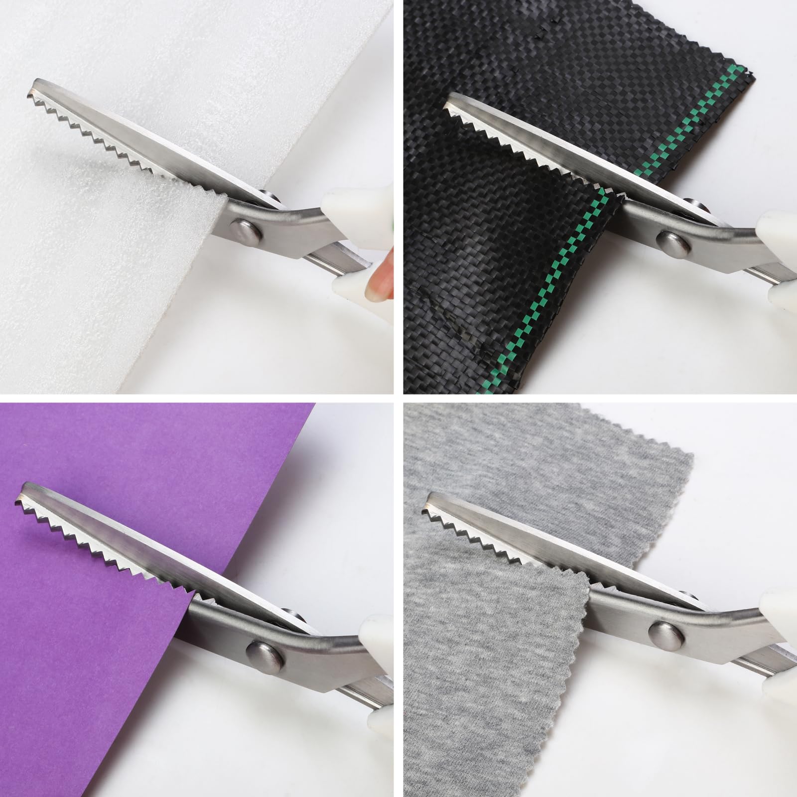 YUQGAOP Pinking Shears,9” Zig Zag Scissors for Fabric,Pinking Shears Scissors for Fabric Cutting,Professional Handheld Dressmaking,Great for Many Kinds of Sewing Fabrics Leather and Craft Paper
