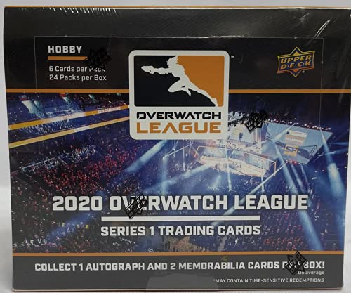 Overwatch League Series 1 Hobby Box (Upper Deck 2020) 24 Packs Per Box, 6 Cards Per Pack