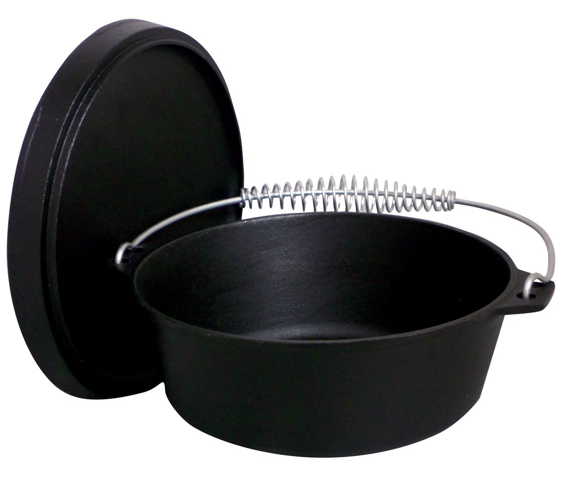 King Kooker CI16S Pre-Seasoned Cast Iron Dutch Oven, 16-Quart