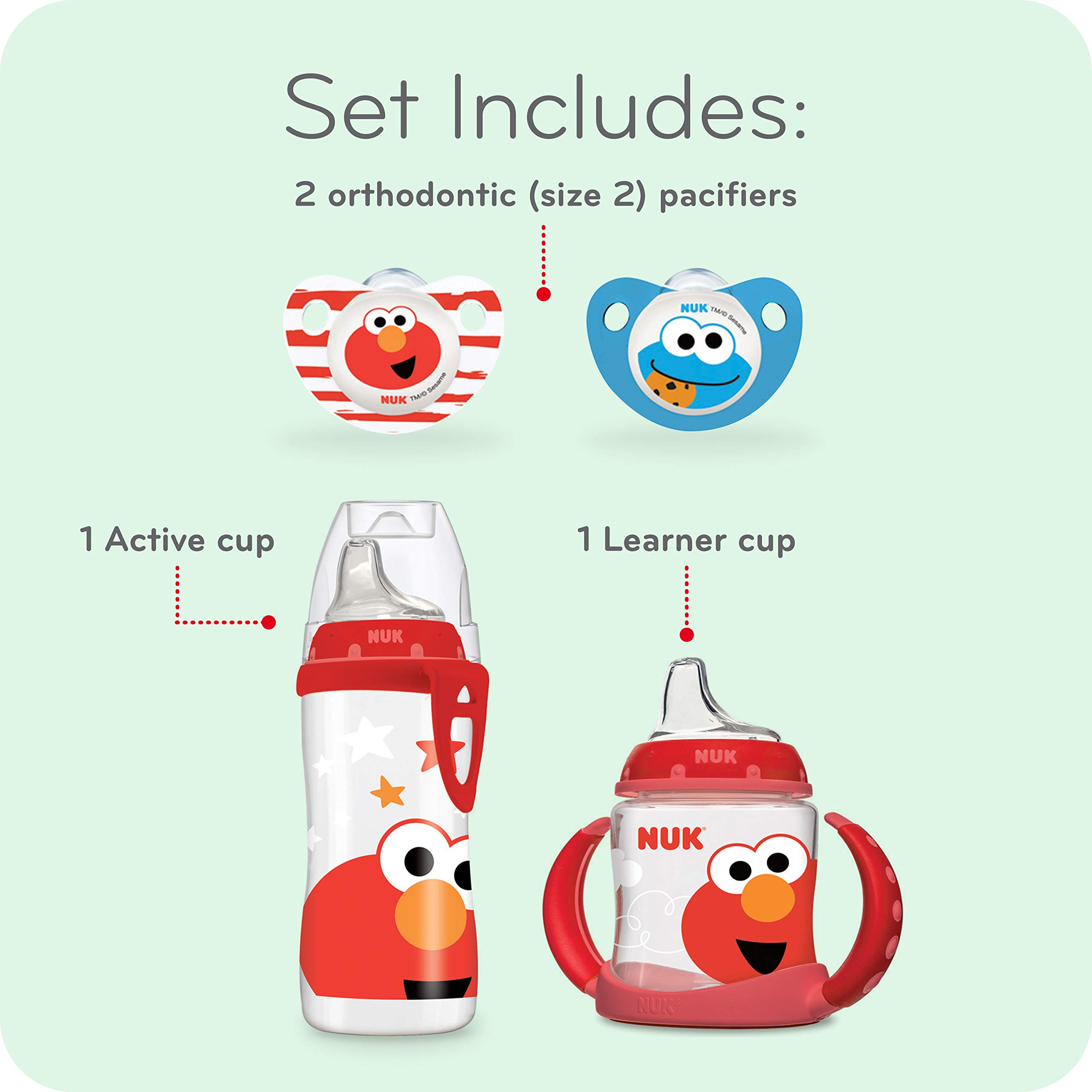 NUK Sesame Street Transition Bundle , 4 Piece Set