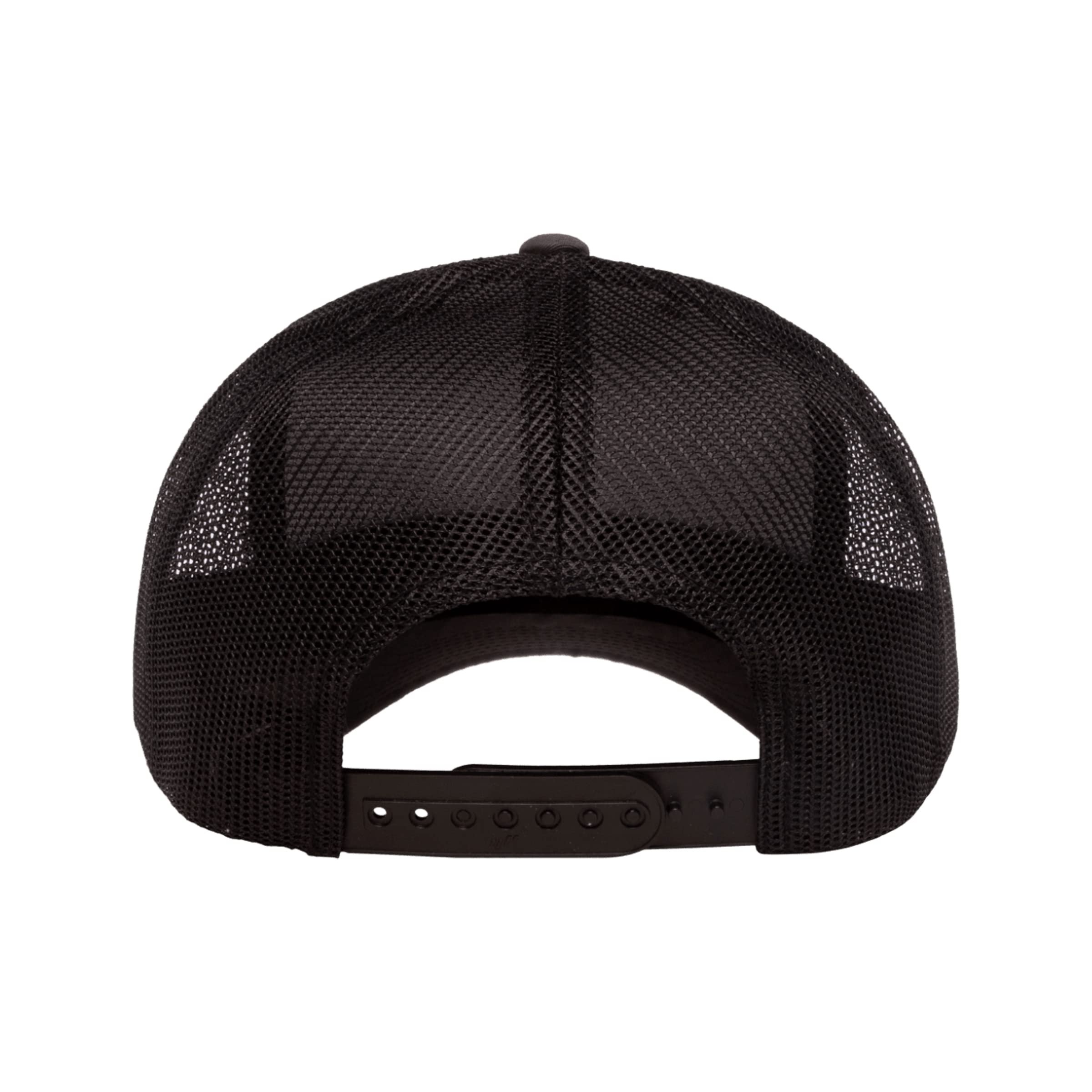 Love Sketches Embroidered Outdoor Fishing Hook Trucker Snapback Cap Mesh Back Men and Women (Charcoal/Black-bhwt)