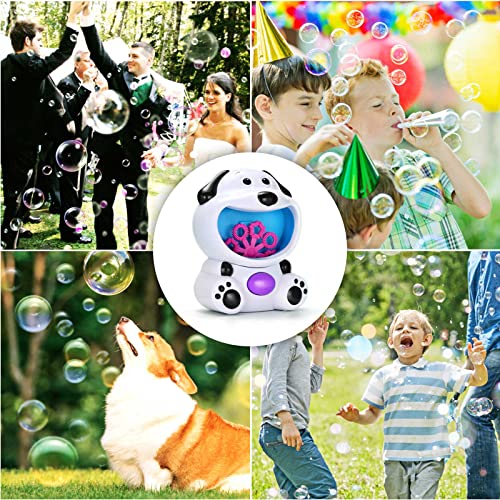Kid Odyssey Bubble Machine, Dog Bubble Blower with 4 fl oz Bubble Solution Refill, Non-Toxic Bubbles for Kids, Automatic Bubble Machine for Parties, Bubble Toys for Indoor Outdoor