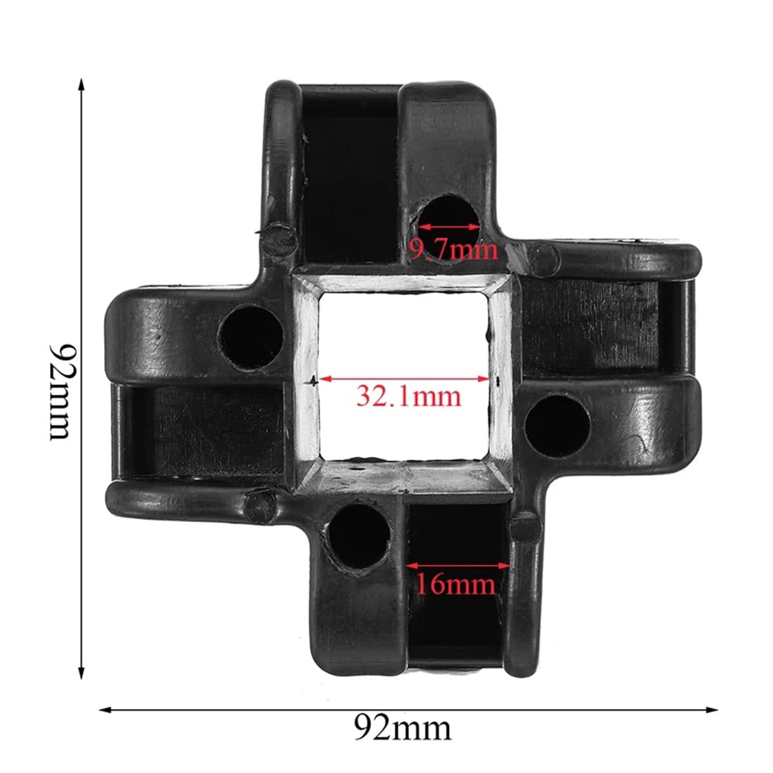 RAYWIND Black Middle Upside Tent Bracket Pop-Up Gazebo Replacement Connector Plastic Tent Spare Parts Tent Accessory Adjusting Block for Outdoor Camping Tent Accessories