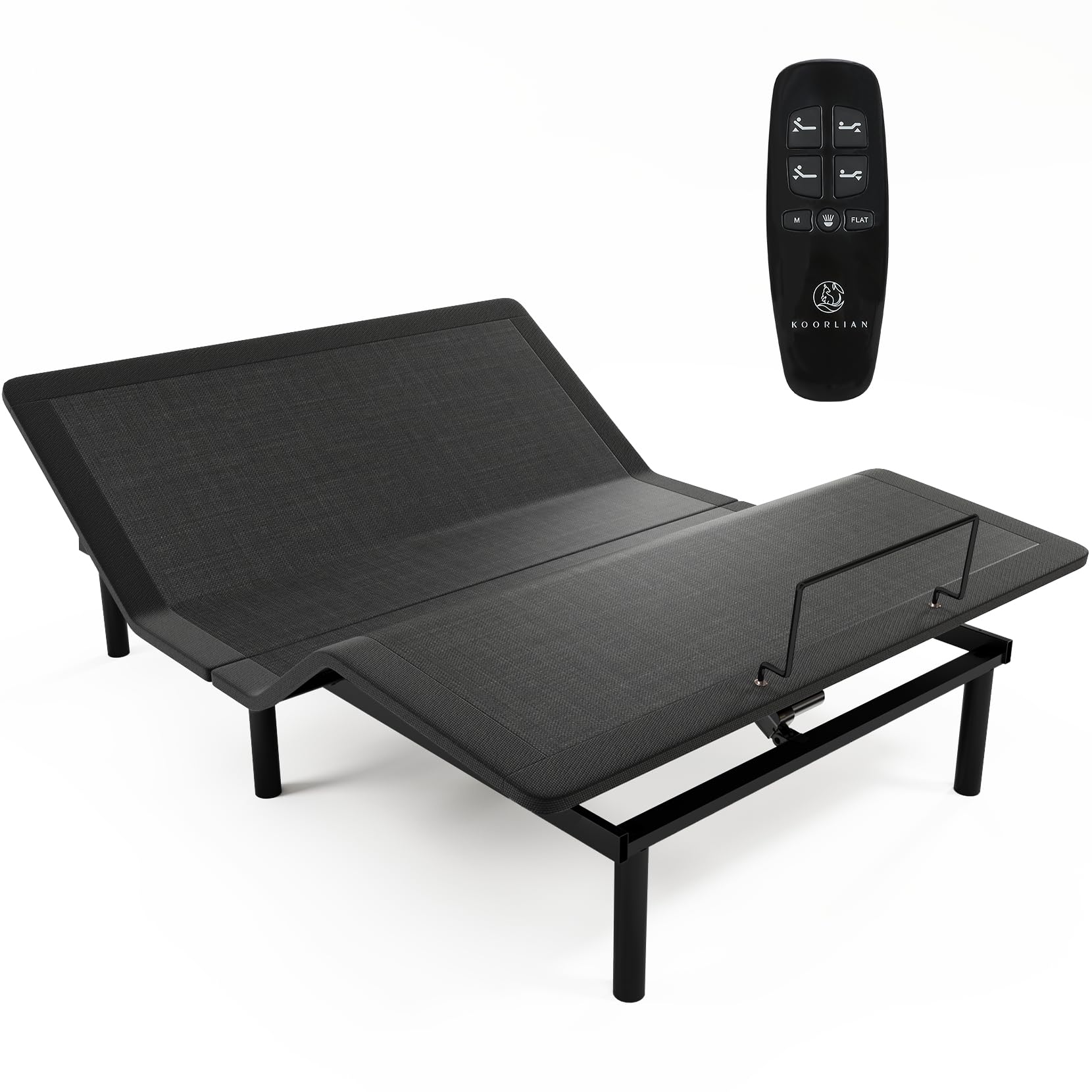 koorlian Twin XL Adjustable Bed Frame, Ergonomic Bed Base with Head and Foot Incline, Zero Gravity, Wireless Remote, Quiet Motor, 12 inch Legs for Storage, 5-Minute Assemble