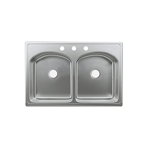 Swiss Madison SM-KT661 Ouvert 33 x 22 Stainless Steel, Dual Basin, Top-Mount Kitchen Sink