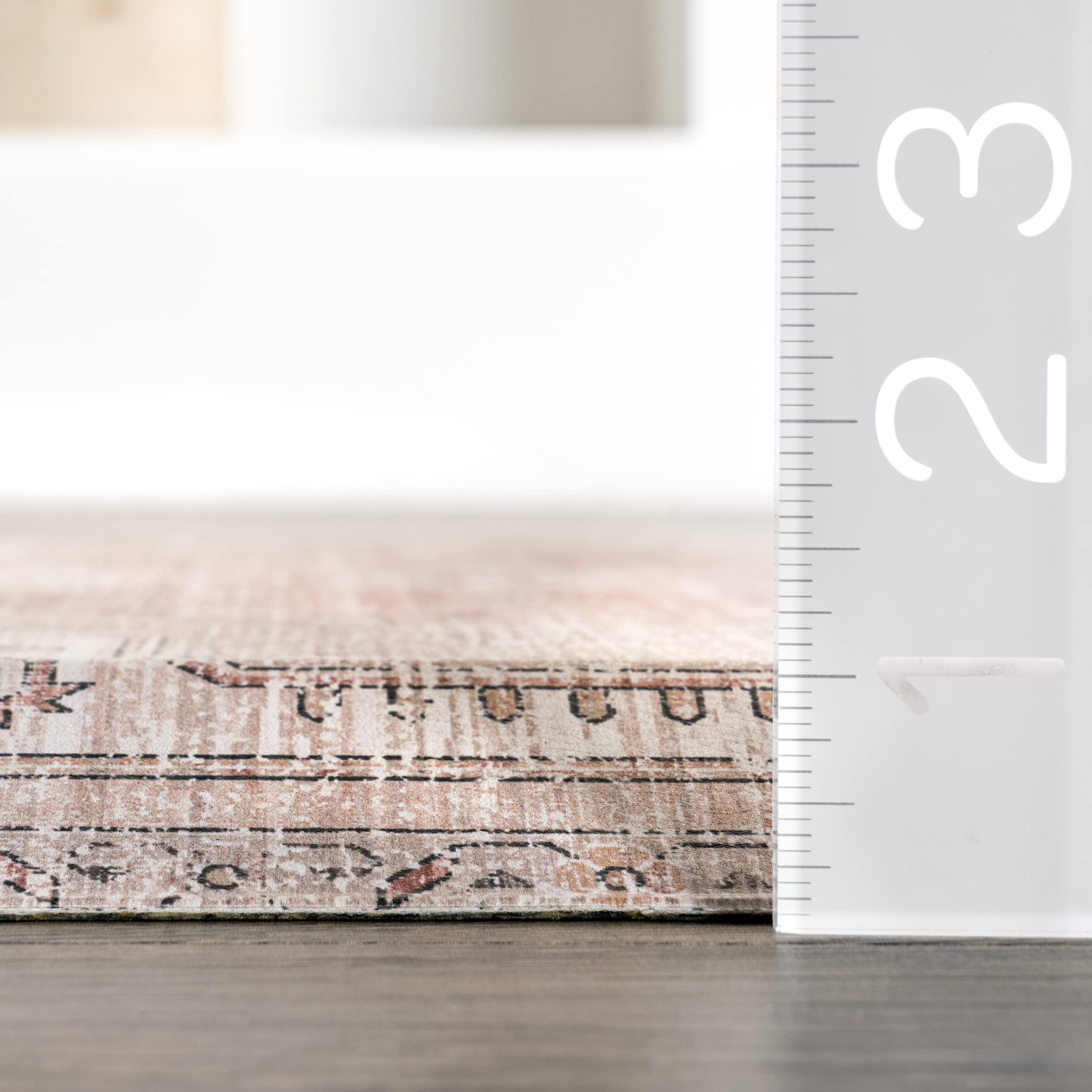 nuLOOM Floral Persian Kitchen or Laundry Comfort Mat, 2x3, Rust