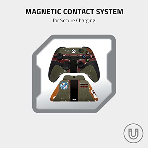 Razer Limited Edition Boba Fett Wireless Controller & Quick Charging Stand Bundle for Xbox Series X|S, Xbox One: Impulse Triggers - Textured Grips - 12hr Battery Life - Magnetic Secure Charging