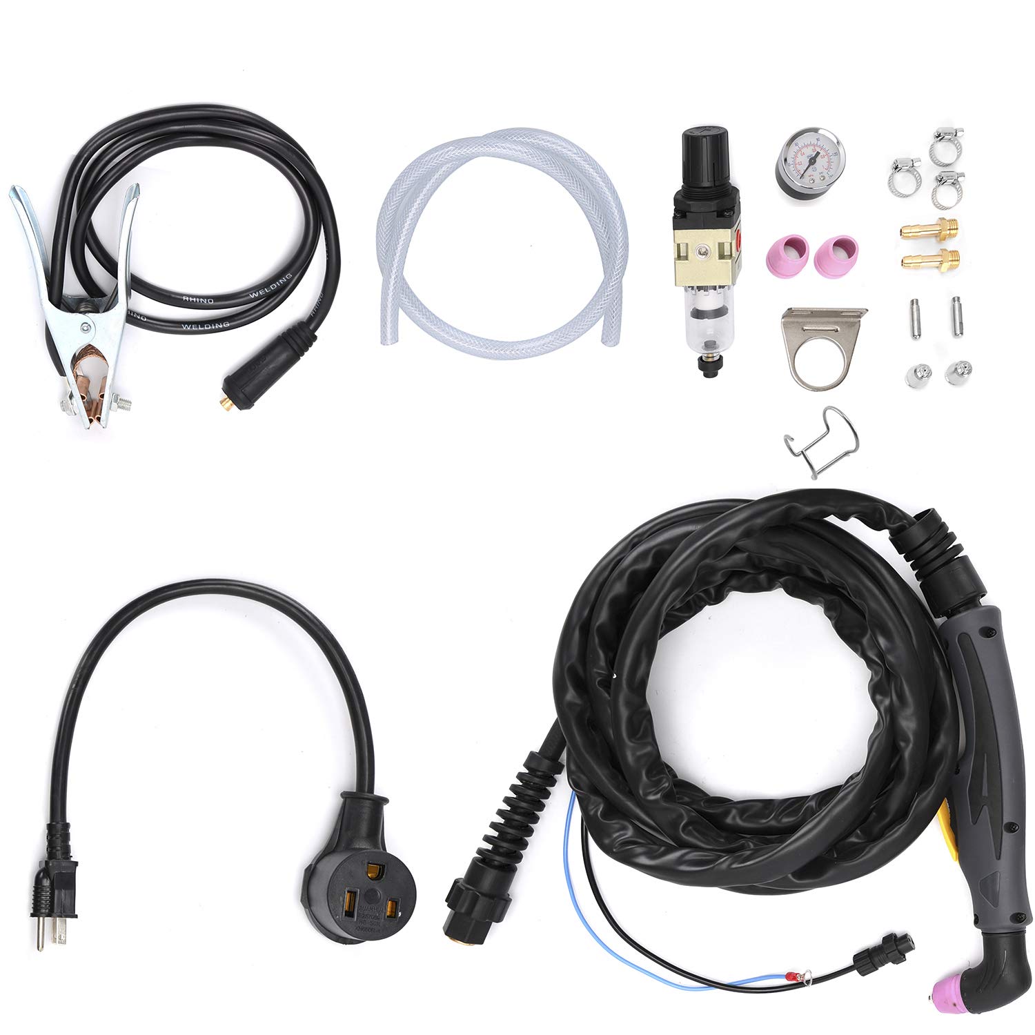Plasma Cutter, 50A Non-Touch Pilot Arc Inverter DC Inverter 120/240V Dual Voltage Cutting Machine With Intelligent Digital Display With Free Accessories