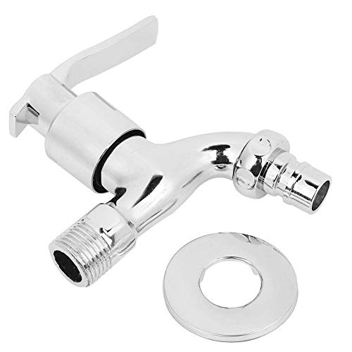 Wall Mounted Cold Water Tap Laundry Bathroom Garden Tap Mop Pool Washing Machine Faucet G1/2" Zinc Alloy Balcony Mop Sink Faucet Single Handle Cold Garden