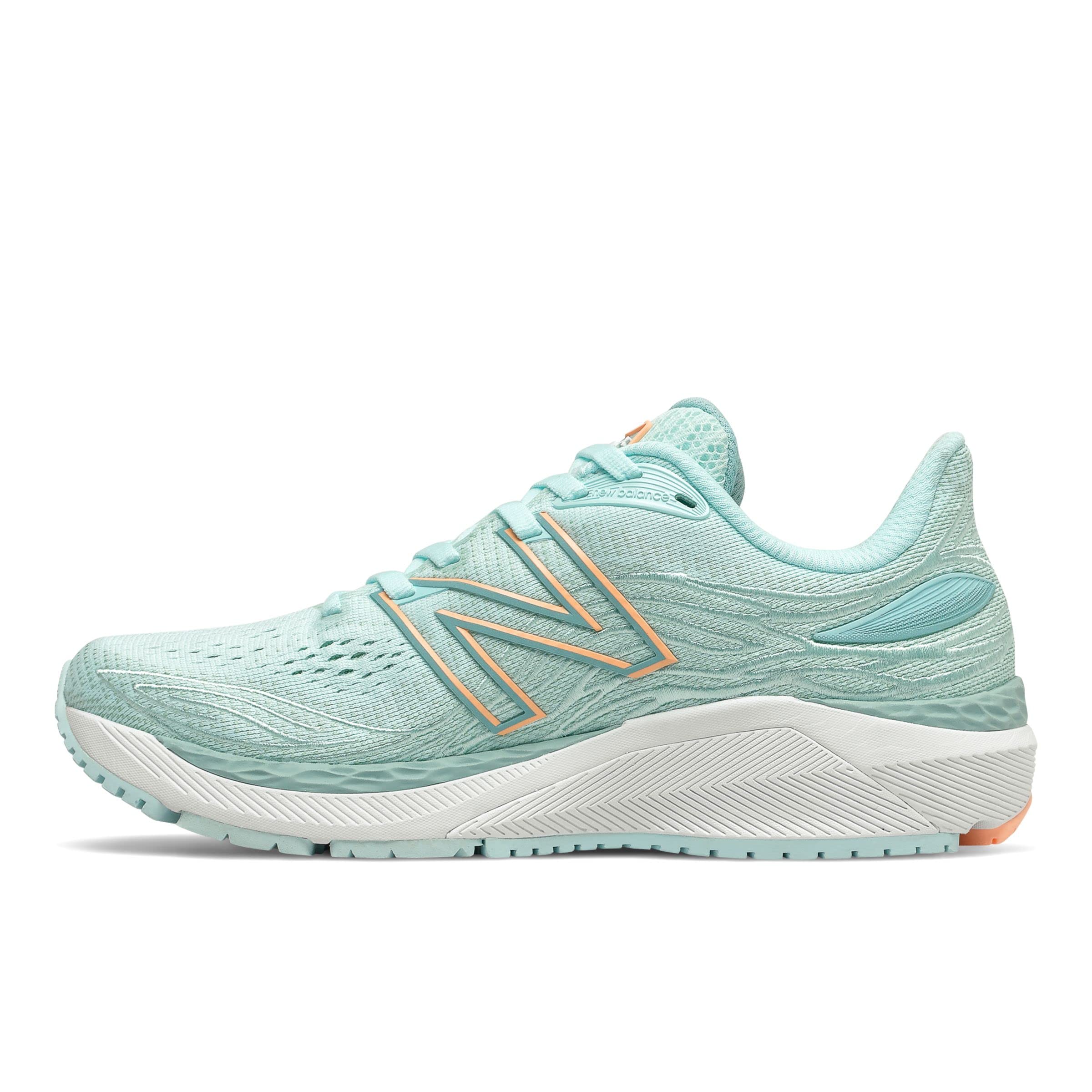 New Balance Women's Fresh Foam X 860 V12 Running Shoe, Blue/Light Mango, 9.5 M