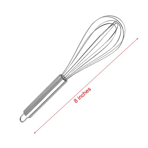 kitchen Wire Whip, Stainless Steel Spring Whisk, LightWeight Manual Mixers, Portable Cream Egg Beater, Anti Rust Spring Egg Whisk, Versatile Egg Mixing Tool, Durable Wire Whip for Cooking Whipping