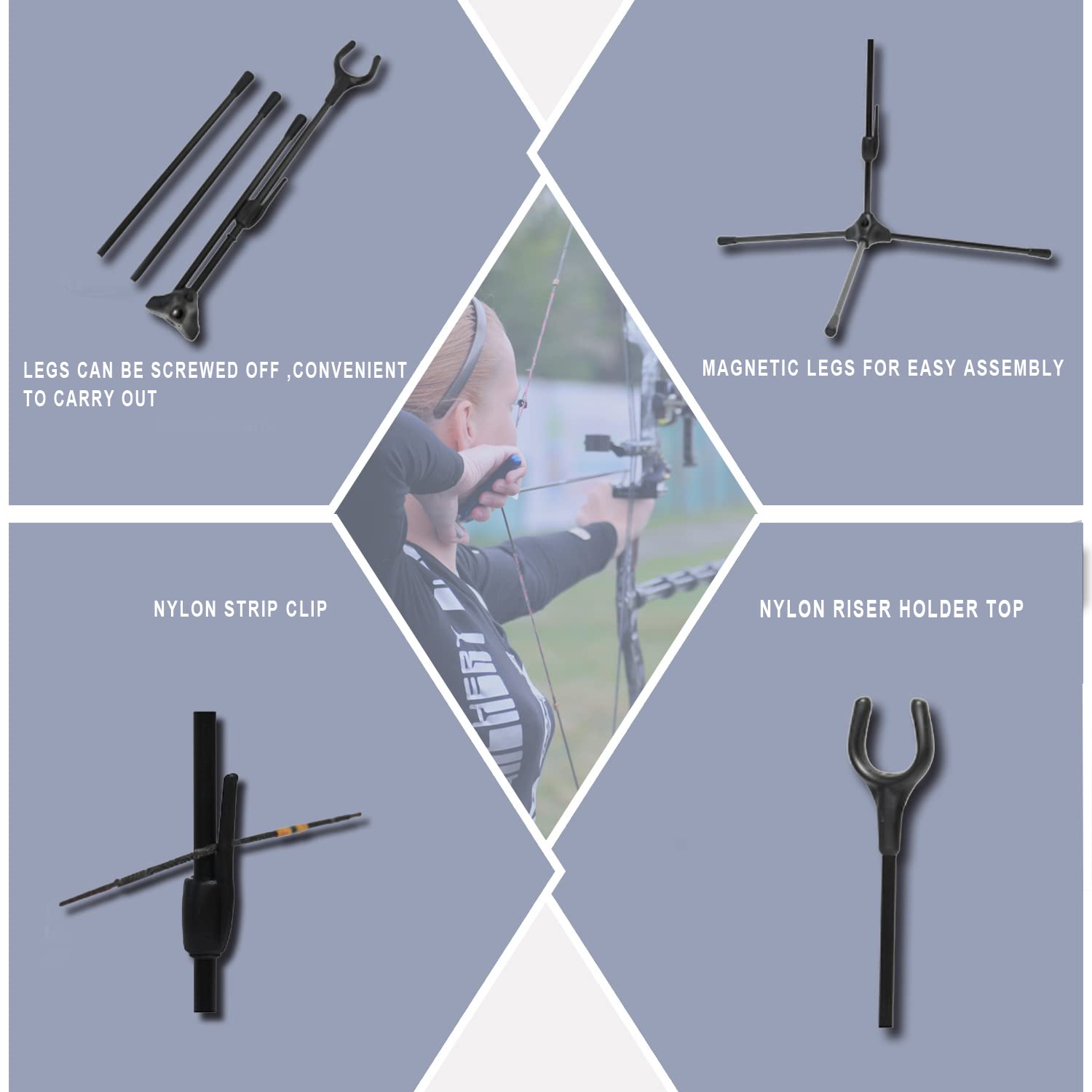 Perogen Recurve Bow Stand Recurve Bow Holder Longbow Takedown Bow