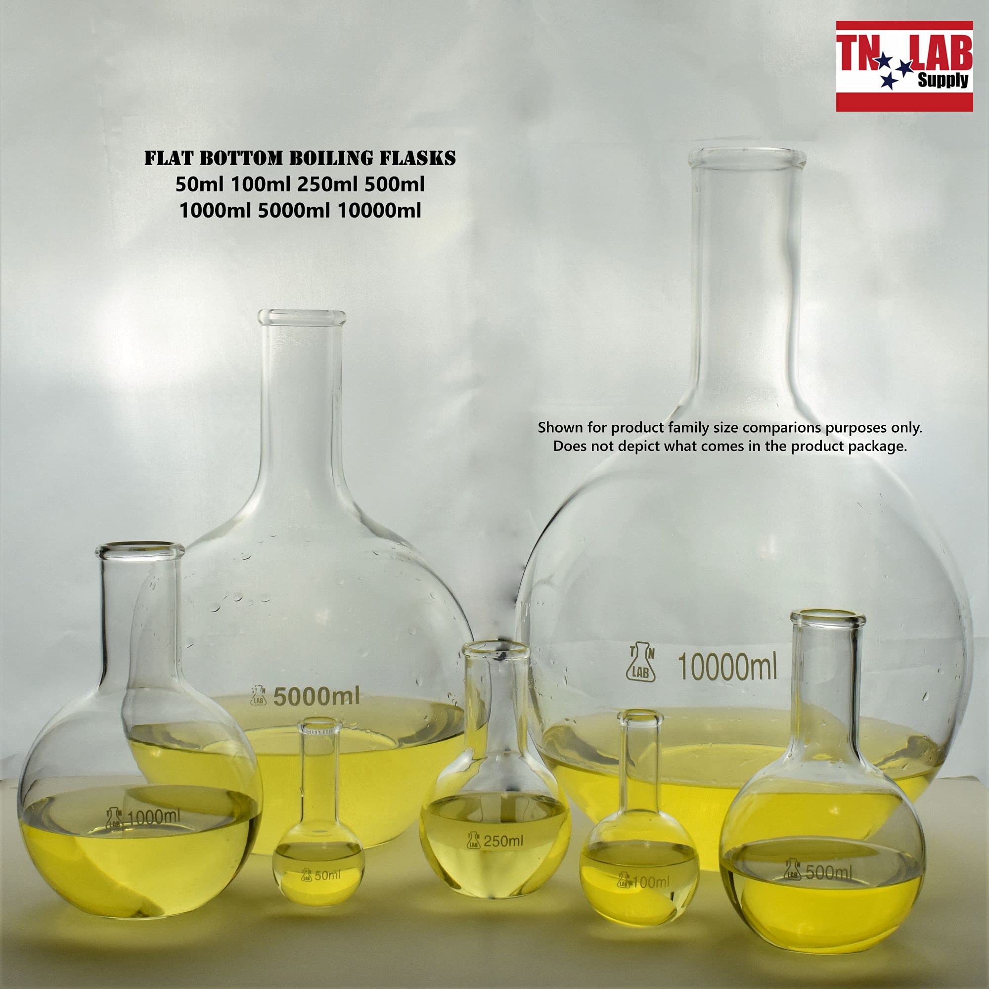 TN LAB Flat Bottom Boiling Flask 50ml 6-Pack (6)