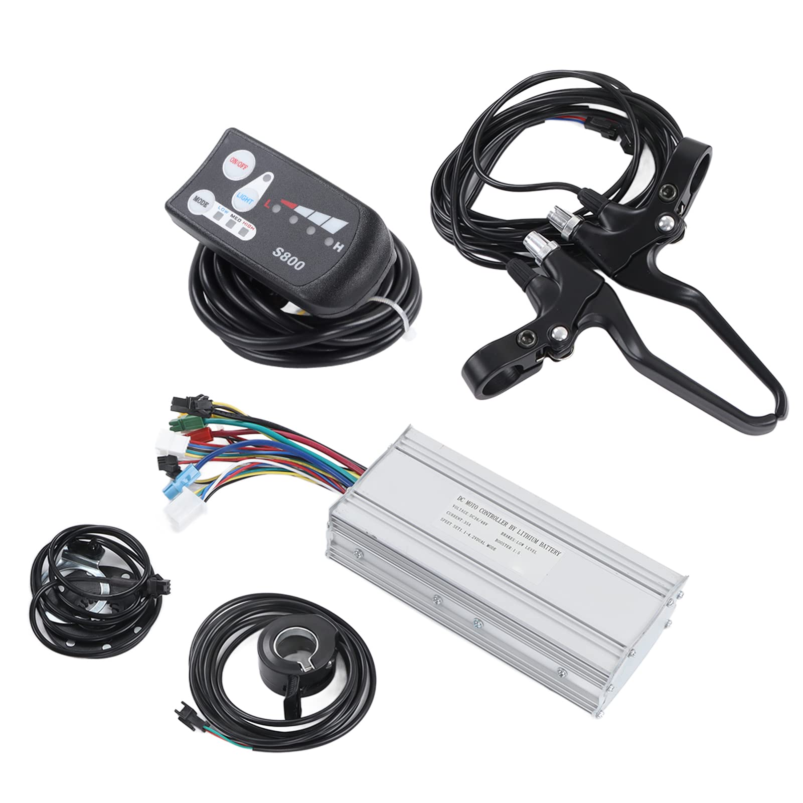 RiToEasysports Electric Conversion Kit, DC 36V 48V 35A Controller S800 Display Panel for 1500W Motor Electric Bike Scooters