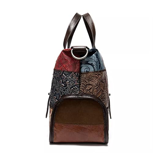 SAWQF Leather Handbag Women's Large Capacity Messenger Bag Women's Multicolor Shoulder Bag