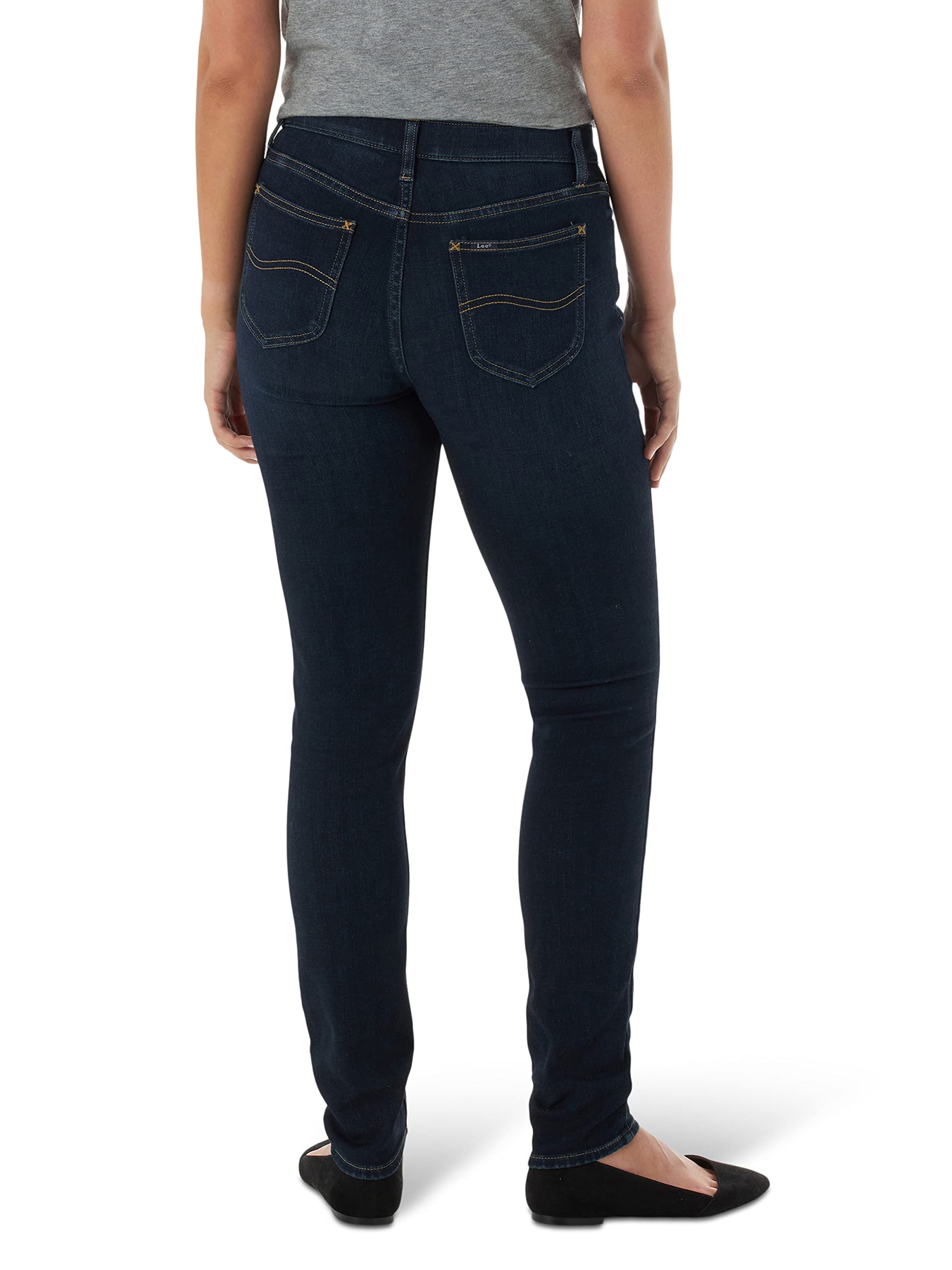 Lee Women's Ultra Lux Mid-Rise Slim Fit Skinny Jean, New Lawrence, 10 Short