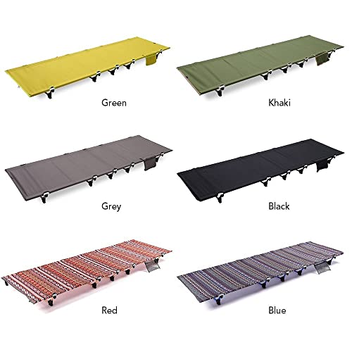 Outdoor Portable Folding Bed Single Person Camping Cot 330LB Bearing Weight Compact for Outdoor Picnic Camping Hiking