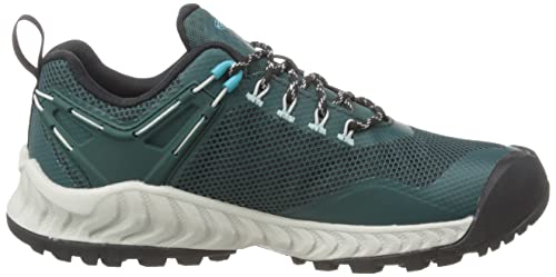 KEEN Women's NXIS Evo Low Height Waterproof Fast Packing Hiking Shoes, Sea Moss/Ipanema, 9