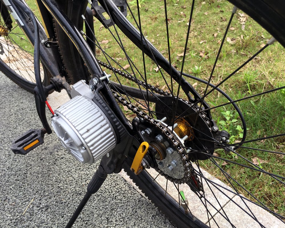 L-faster Newest 450W E-Bike Motor Kit Electric Multiple Speed Bicycle Conversion Kit Electric Engine Kit for Multi-Speed Bicycle(36V Thumb Kit)