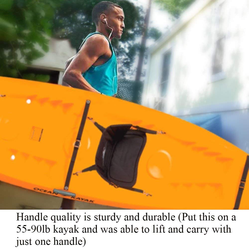 KINDPMA Kayak Carry Handle 2 Pack Heavy Duty Rubber Kayak Moulded Webbing Handles Replacement Accessories for Ocean Kayak Lifetime Kayaks Pelican Kayaks Perception Kayaks Canoe or Luggage