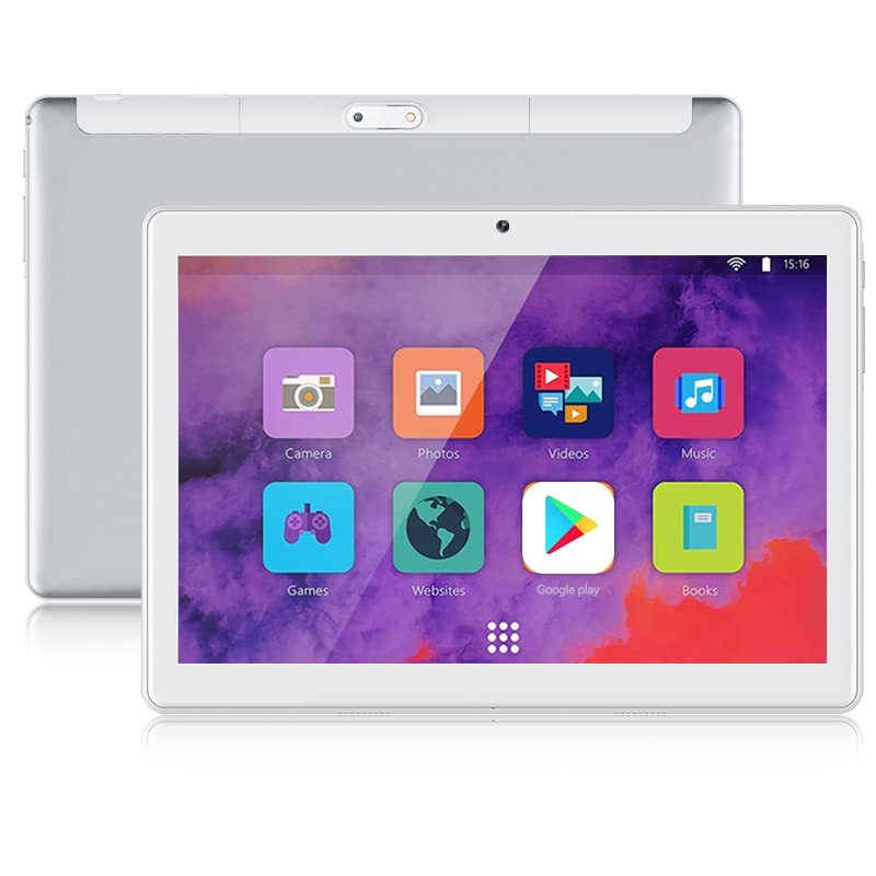 ZaoFePu Android Tablet 10 Inch WiFi HD Display Andorid 10.0GMS Tablets, ROM 800 * 1280, Camera 500w, Type-c Charging Port -RAM 4+32GB,5000 mAh Battery, White, S10