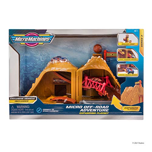 Micro Machines Micro Off-Road Adventure Expandable Playset - Features 1 Exclusive Mini-Vehicle - Collectible Themed Toy Cars β Tiny Vehicles, Huge World β Collect Them All