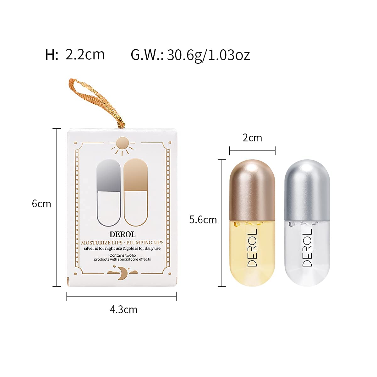 Lip Plumper Set,Mouistizer For Lips Natural Lip Plumper, Lip gloss, Lip Enhancer & Lip Care Serum, Day & Night Care for Fuller Softer Lips, Beautiful Fuller, Increased Elasticity Lip…