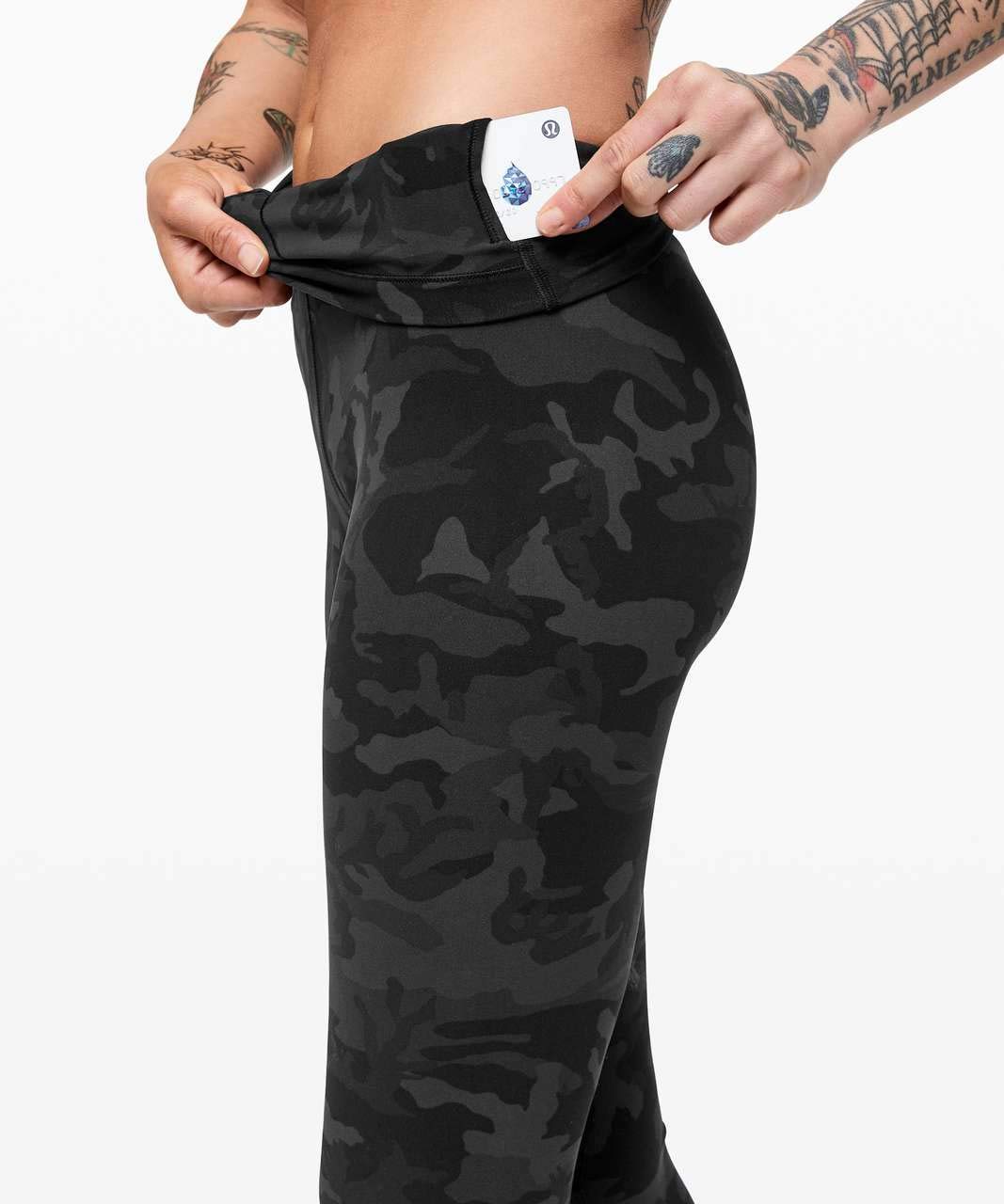 Lululemon Align Stretchy Full Length Yoga Pants - Women’s Workout Leggings, High-Waisted Design, Breathable, Sculpted Fit, 28 Inch Inseam, Incognito Camo Multi Grey, 2
