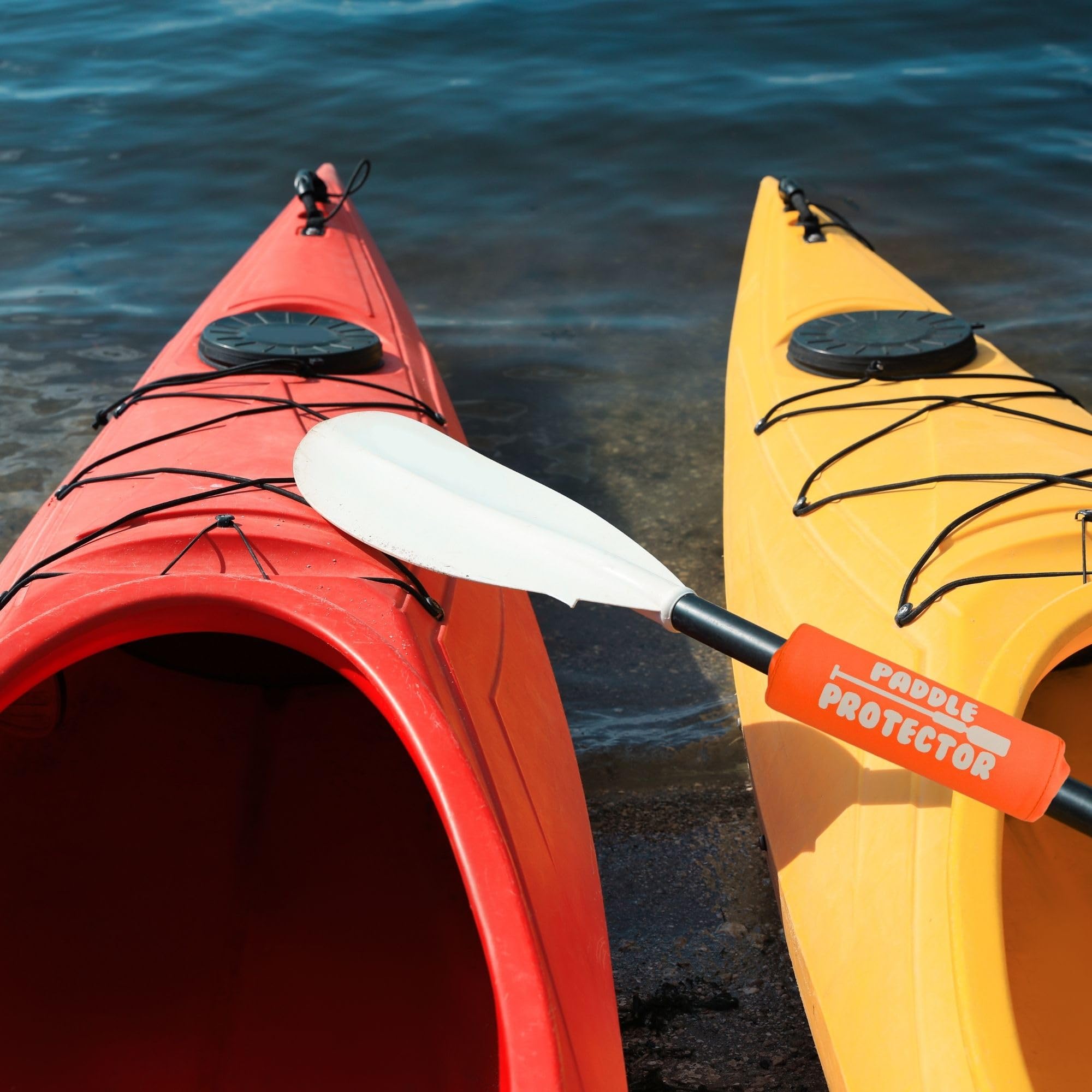Paddle Protector Paddle Float, Paddle Board Accessories for Stand Up Paddle Board, Kayak Inflatable, Foam, Kayak Flotation, Canoe Paddles, Kayaks, SUP Paddleboard, 2 Pack Orange & Blue