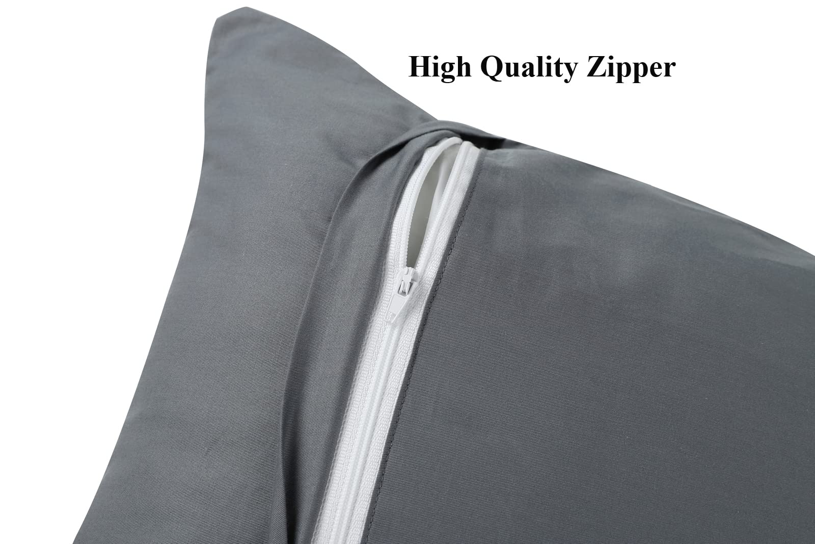 Tontukatu Toddler Pillowcase Set 2 Pack Super Soft Cotton Zipper Closure Travel Pillow Covers, Fits Pillow 14 x 19 13 x 18 12 x 16 Grey Elephant Lion