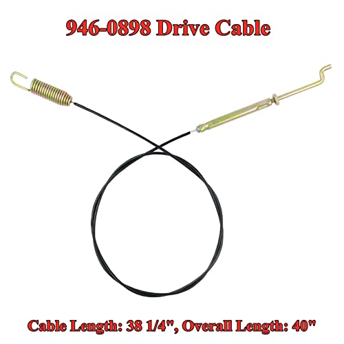 Wanotine 946-0898 Drive Cable Fits MTD Cub Cadet Craftsman Troy-Bilt Ryobi Yard Machines Bolens Yard Man Husky Snowblowers 746-0898 746-0898A 746-0898B