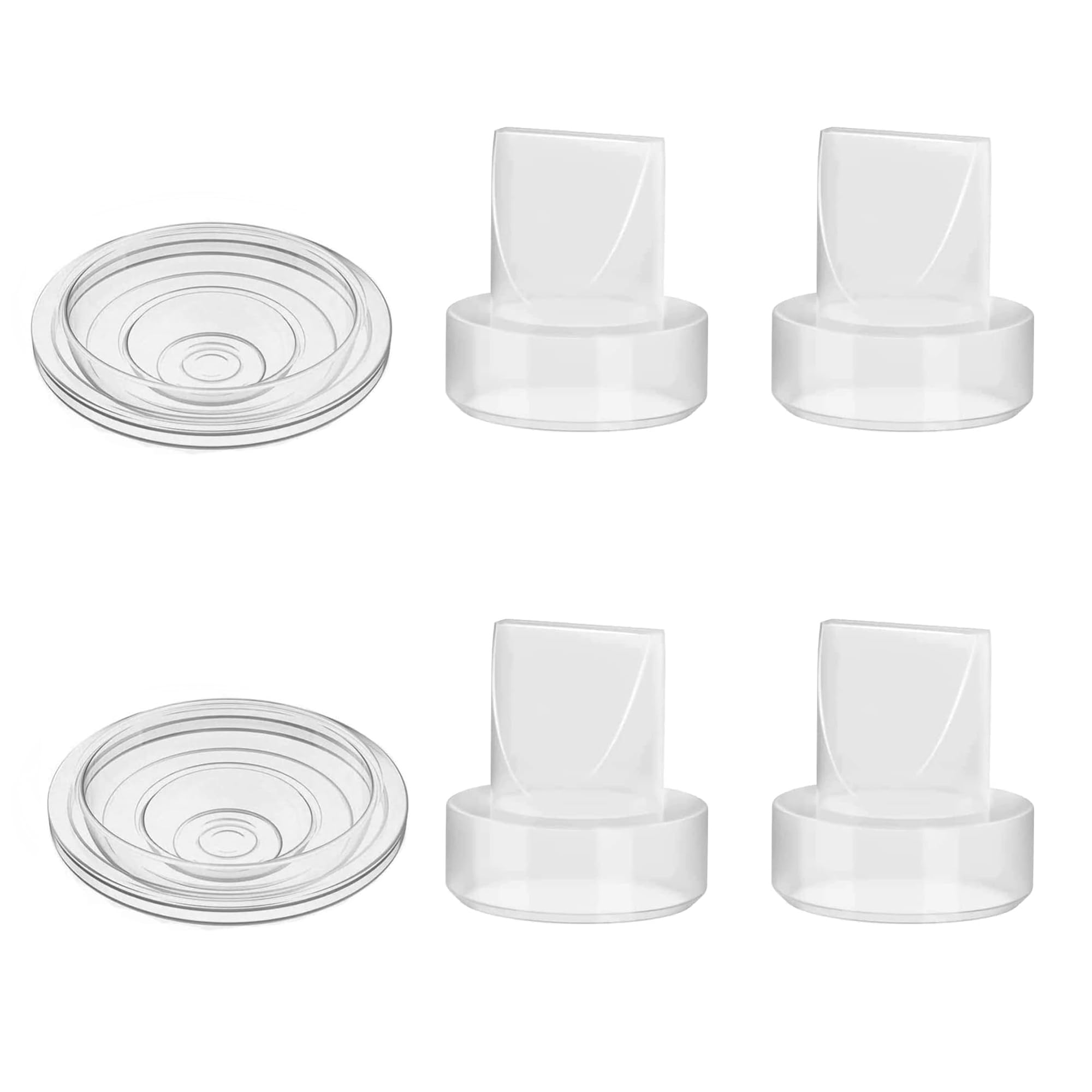 TOVVILD 6pcs Duckbill Valves Silicone Diaphragm for S9/S12, Compatible with Momcozy/TSRETE Wearable Breast Pump Parts/Accessories (S9 S12 Parts)
