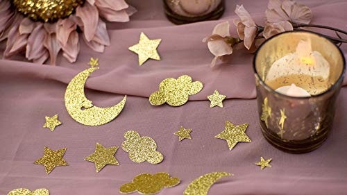 Twinkle Twinkle Little Star Baby Shower, Star Confetti, Moon Confetti, Moon and Stars Baby Shower