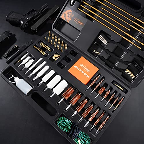 Perwin Universal Gun Cleaning Kit for All Guns with Cleaning Rope, Brass