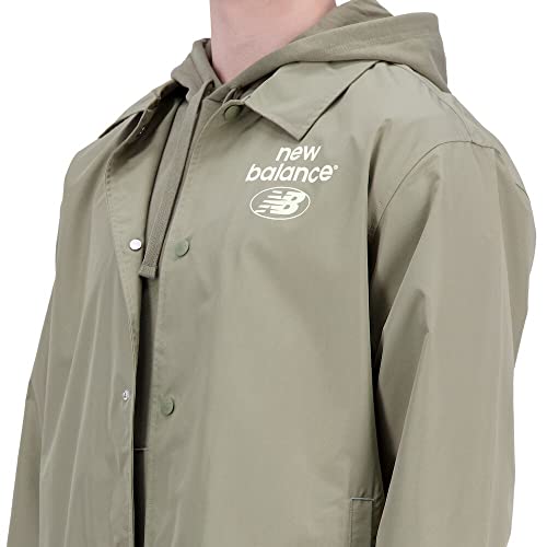 New Balance Men's Essentials Reimagined Woven Jacket, Covert Green, L