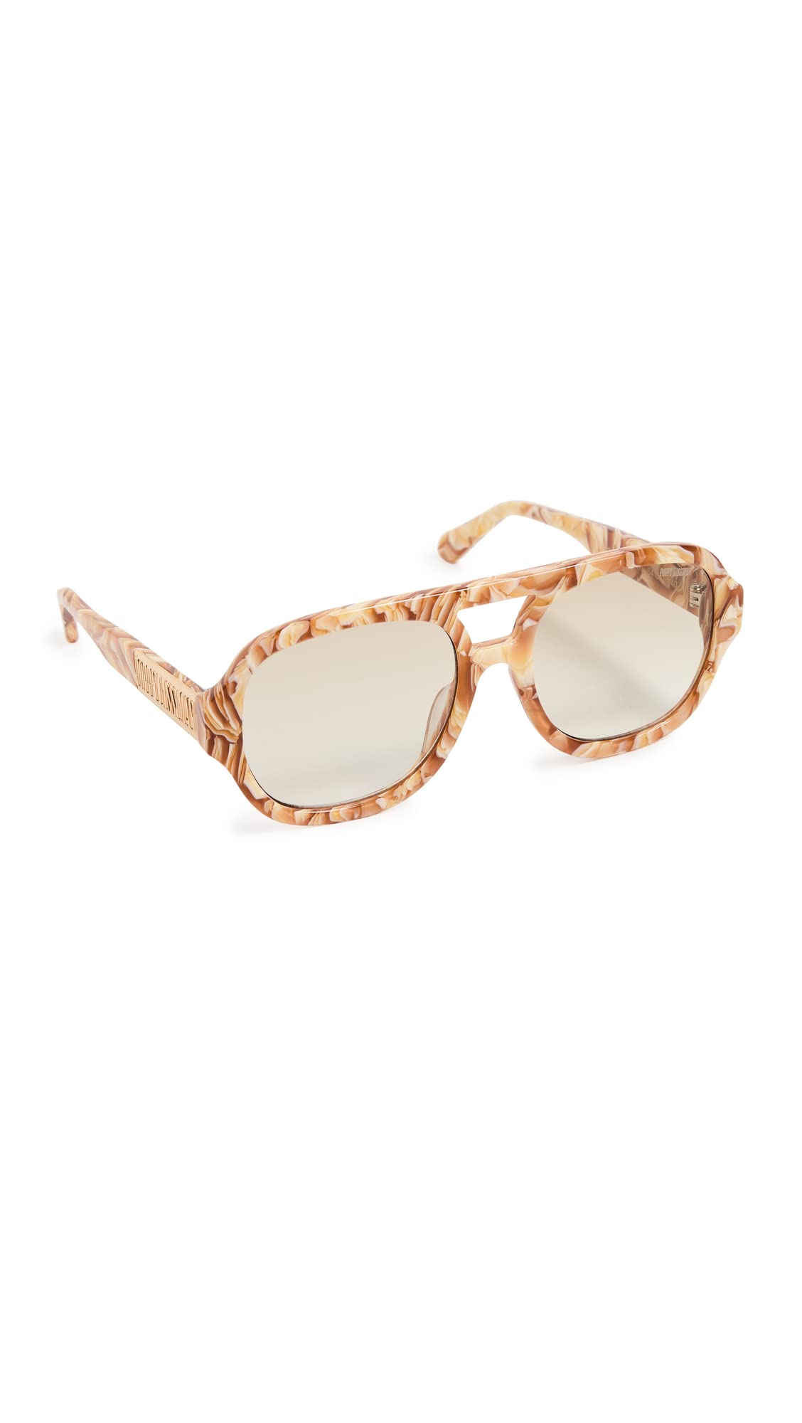 Poppy Lissiman Jimbob Sunglasses, Flan Swirl, Tan, Print, One Size