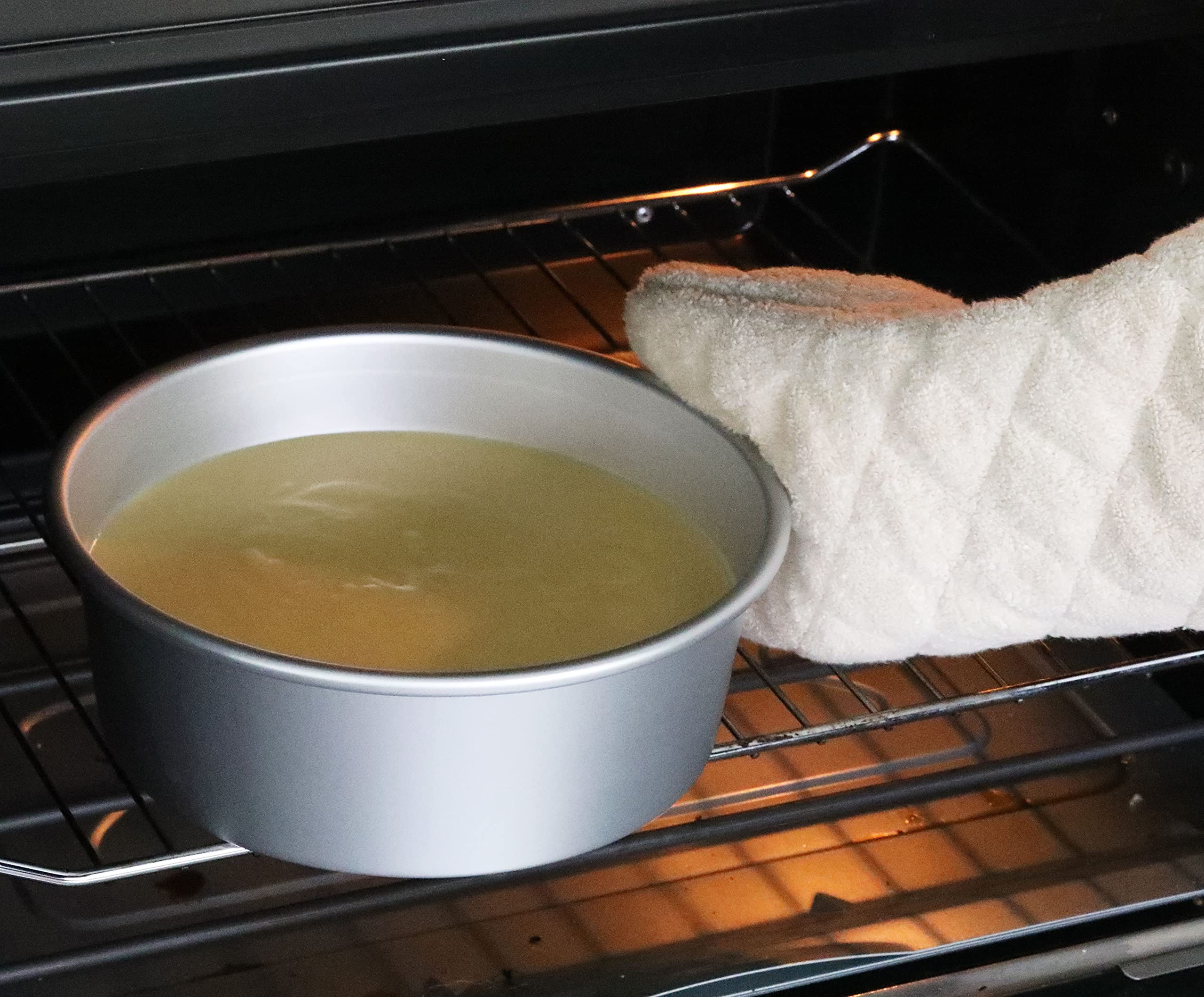 New Star Foodservice 32123 Terry Cloth Oven Mitts, Up to 400F, 13-Inch, Set of 2