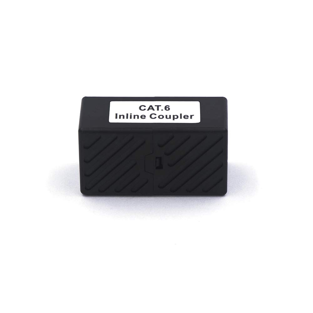 VCELINK RJ45 Inline Coupler Cat6, 20-Pack Ethernet Extender Adapter Female to Female UTP Connector for Cat6/Cat5E/Cat5 Network Cable, Black
