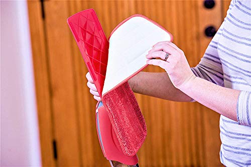 Washable Microfiber Mop Pads (3 Pack) - Microfiber Replacement Mop Pads Heads 16.53 x 5.4Inches for Cleaning of Wet or Dry Floors - Professional Home/Office Cleaning Supplies, Red